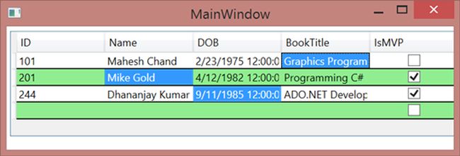 Mastering Wpf Datagrid In A Day Hour 4 Datagrid Rows